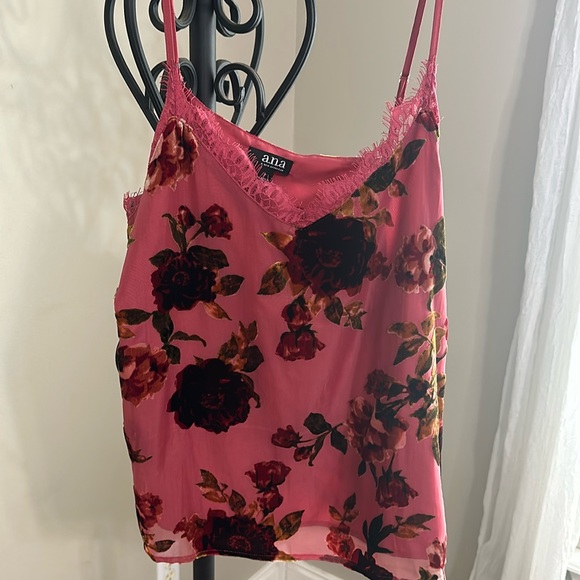 a.n.a | Tops | Nwt Ana Tank Top With Velvet Flowers | Poshmark